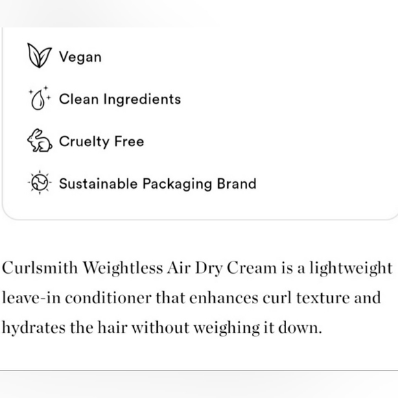Curlsmith | Hair | Curlsmith Weightless Air Dry Cream Leavein ...